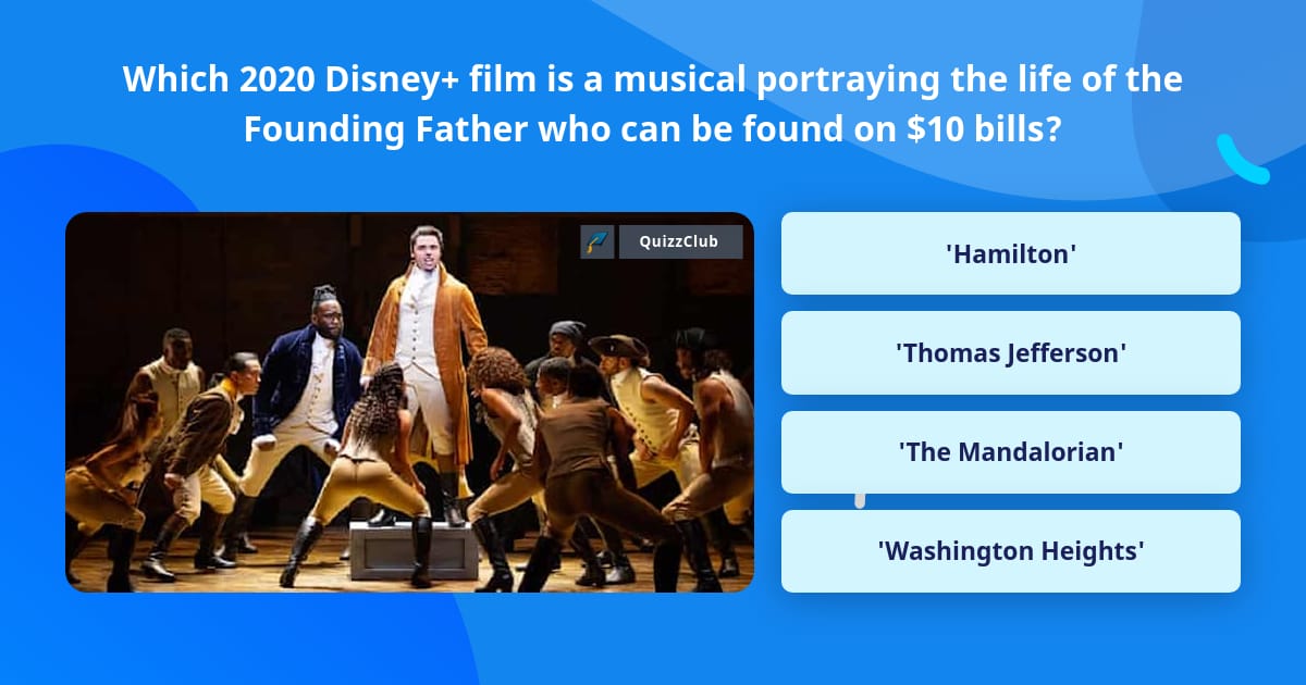 Which 2020 Disney+ film is a musical... | Trivia Answers | QuizzClub