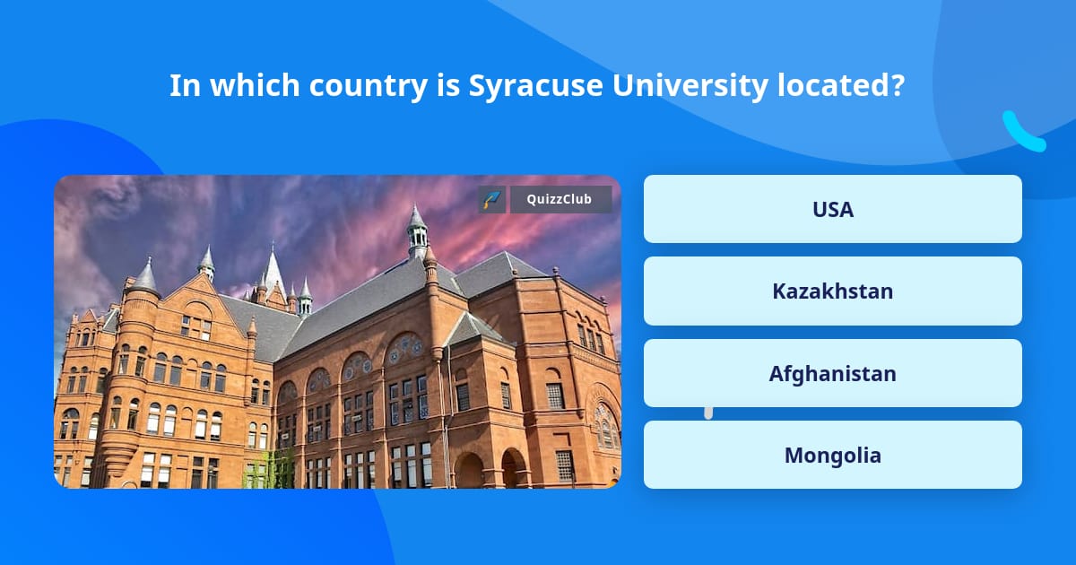 In which country is Syracuse... | Trivia Answers | QuizzClub