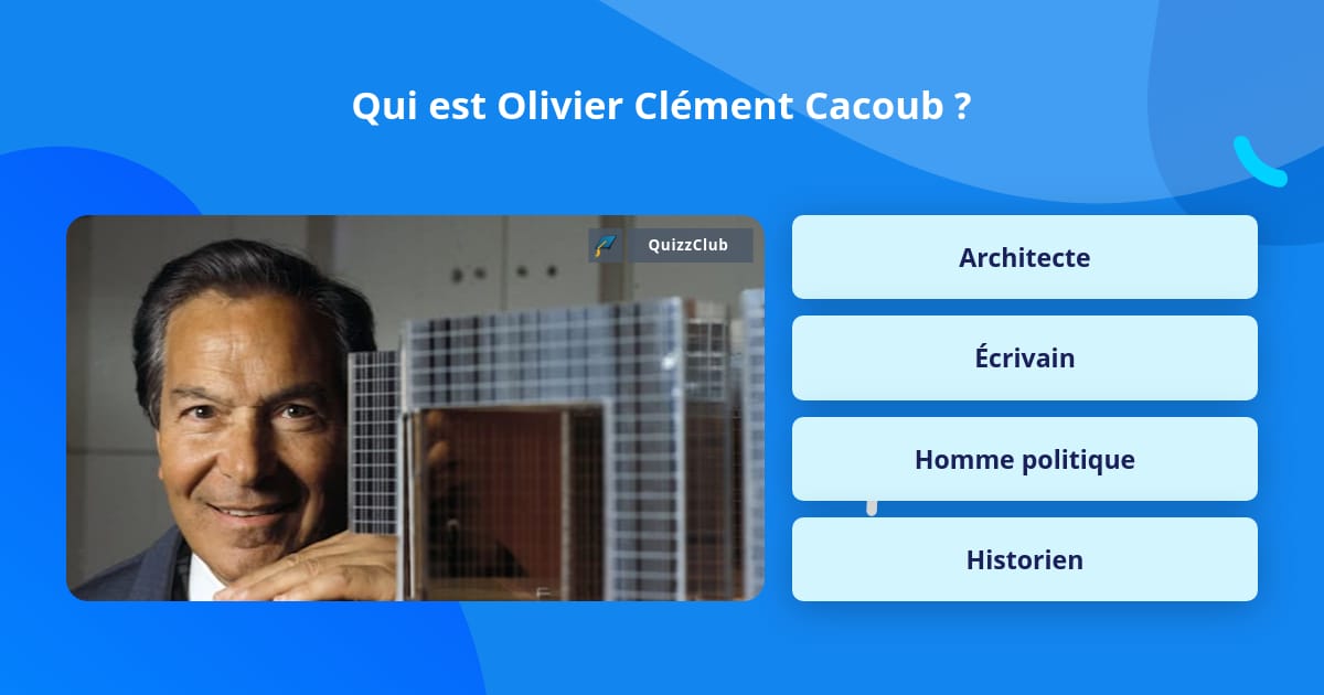 Qui est Olivier Clément Cacoub ? | Questions | QuizzClub