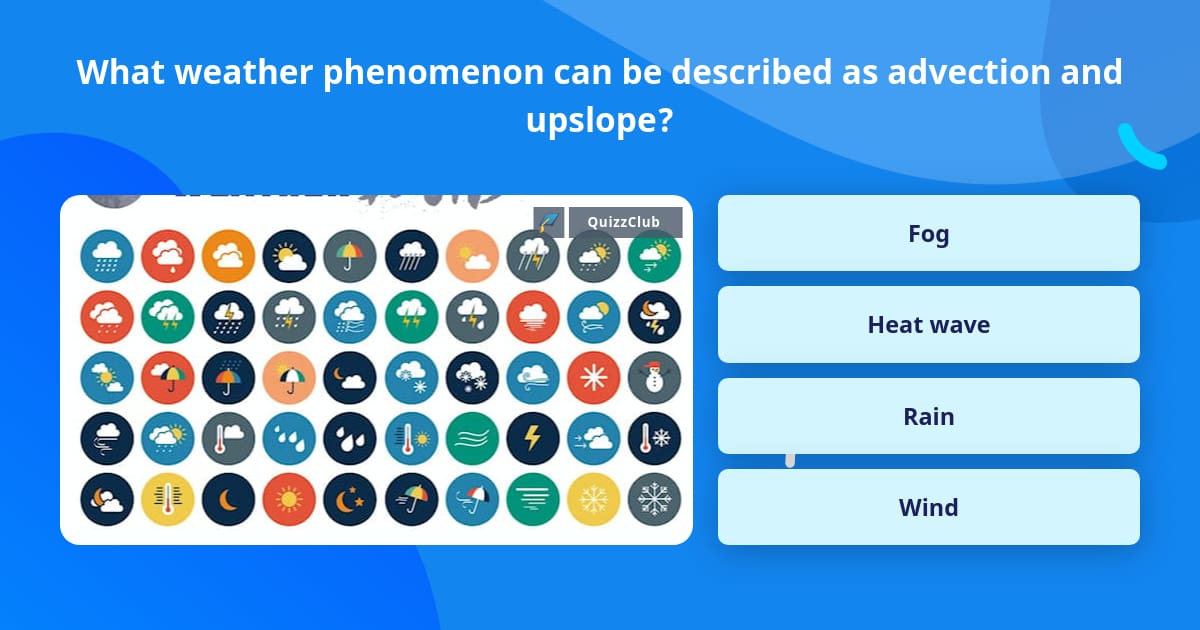 What weather phenomenon can be... | Trivia Questions | QuizzClub