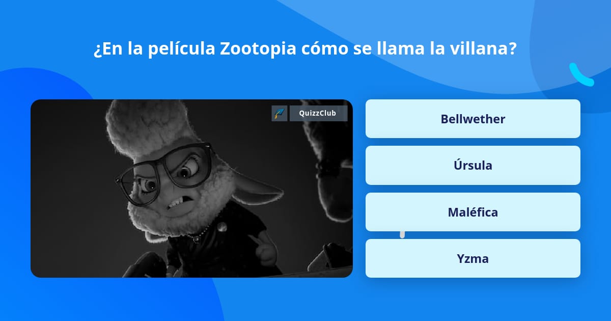 ¿En la película Zootopia cómo se... | La respuesta de Trivia