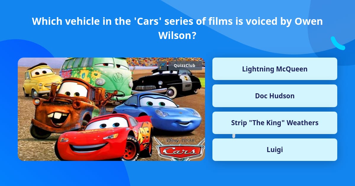 Which vehicle in the 'Cars' series... | Trivia Questions | QuizzClub