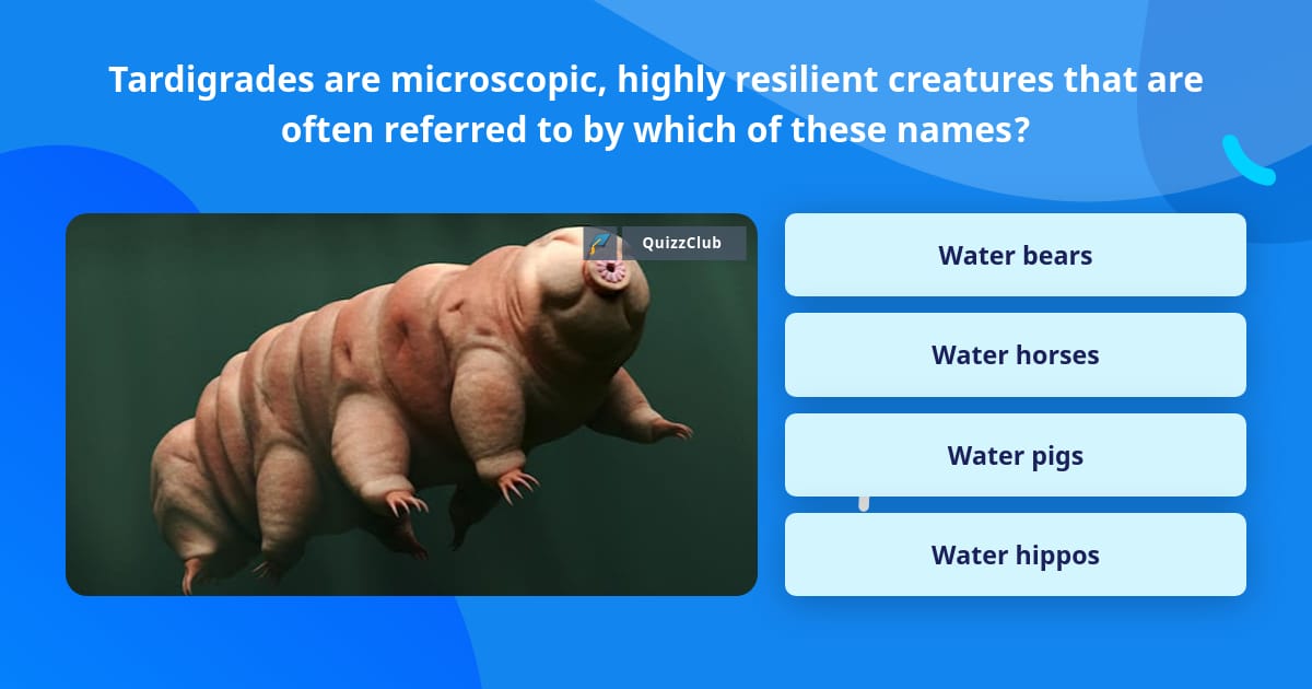 Tardigrades are microscopic, highly... | Trivia Questions | QuizzClub