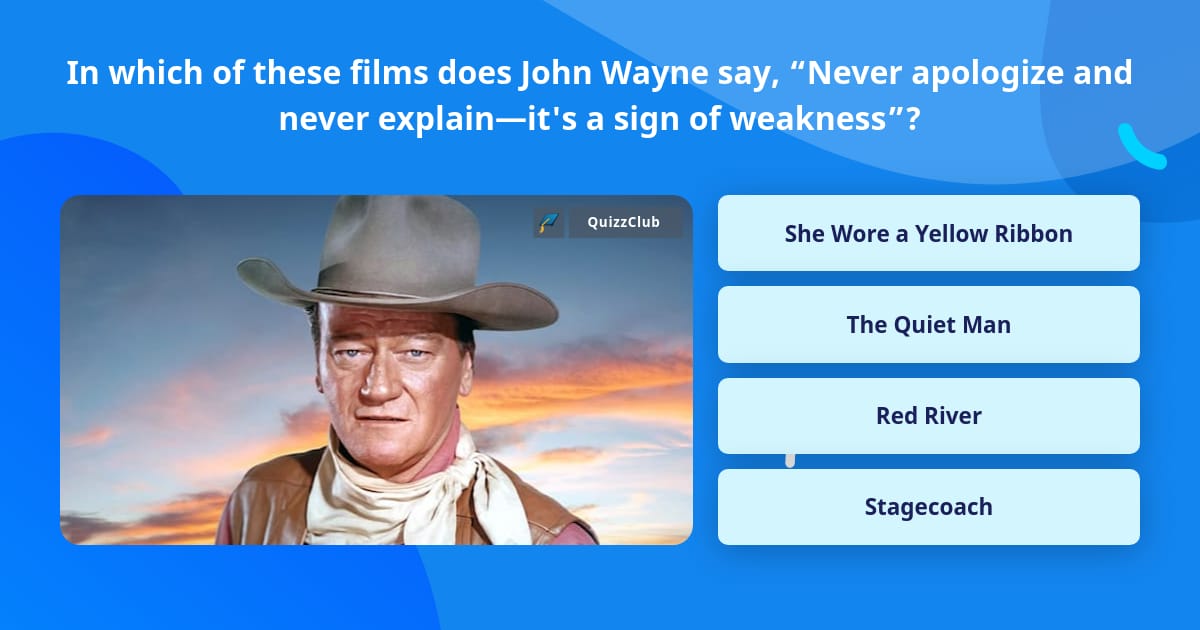 In which of these films does John... | Trivia Answers | QuizzClub
