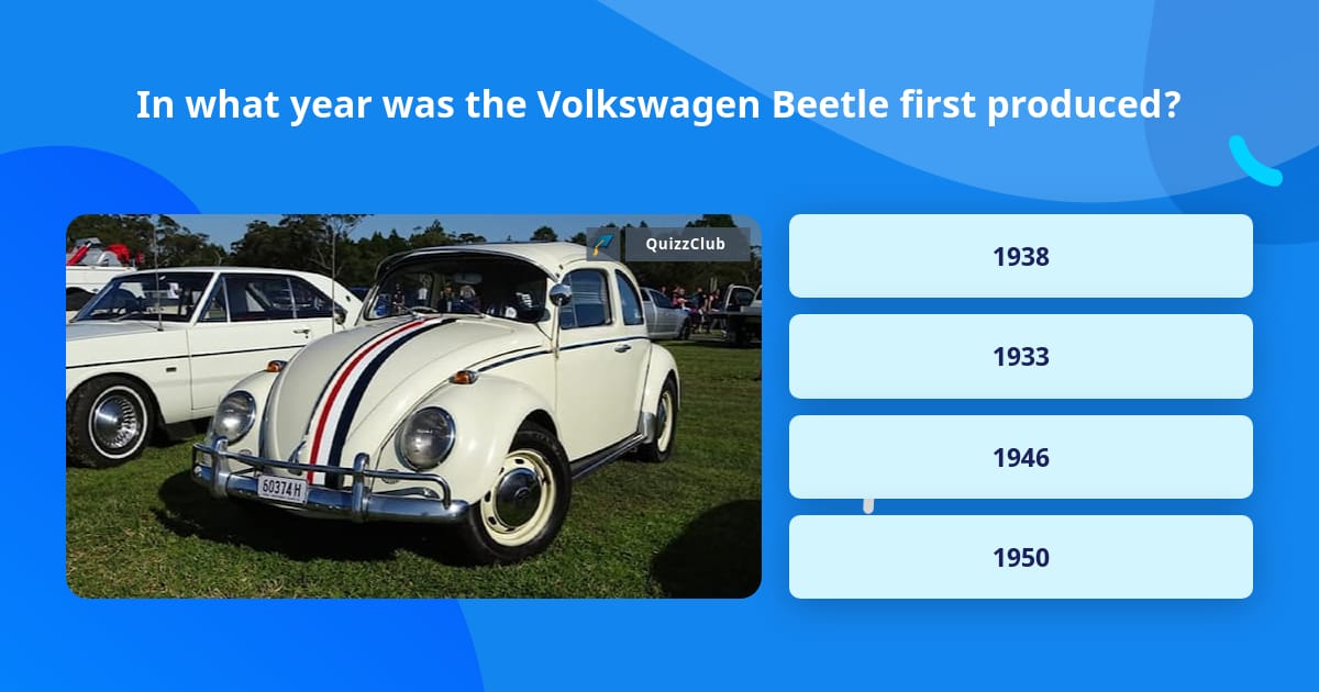 In what year was the Volkswagen... | Trivia Questions | QuizzClub