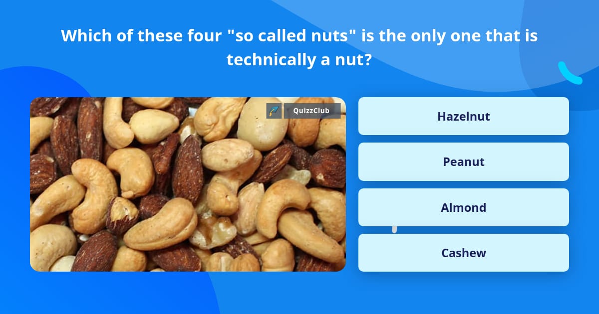 Which of these four "so called nuts"... | Trivia Answers | QuizzClub