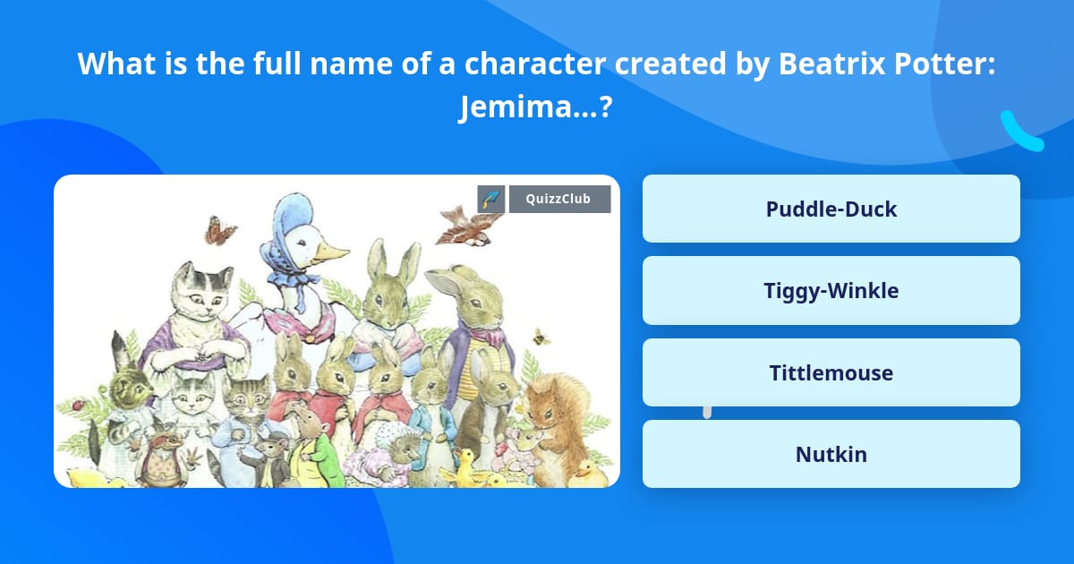 What is the full name of a character... | Trivia Answers | QuizzClub