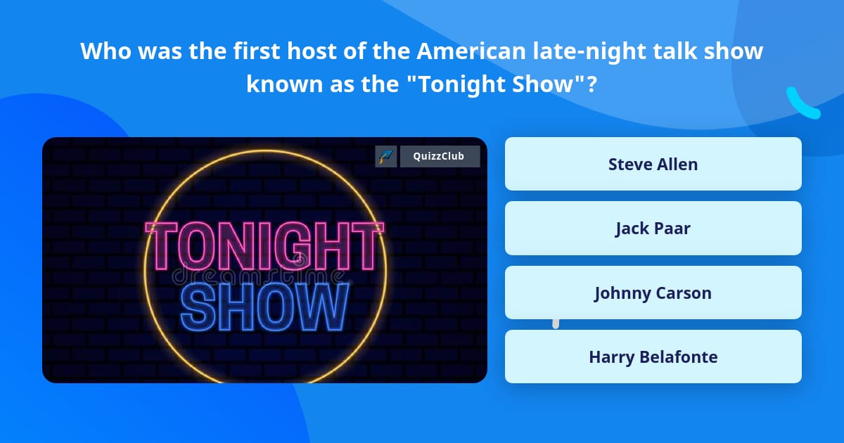 Who was the first host of the... | Trivia Questions | QuizzClub