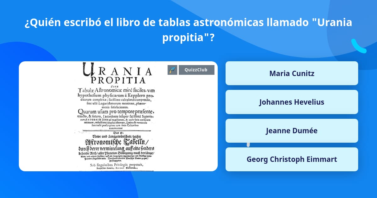 ¿Quién escribó el libro de tablas... | Las Preguntas Trivia