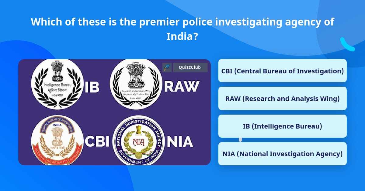Which of these is the premier police... | Trivia Questions | QuizzClub
