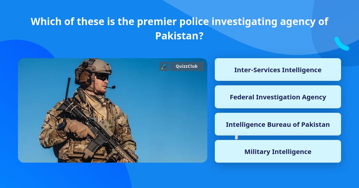 Which of these is the premier police... | Trivia Questions | QuizzClub