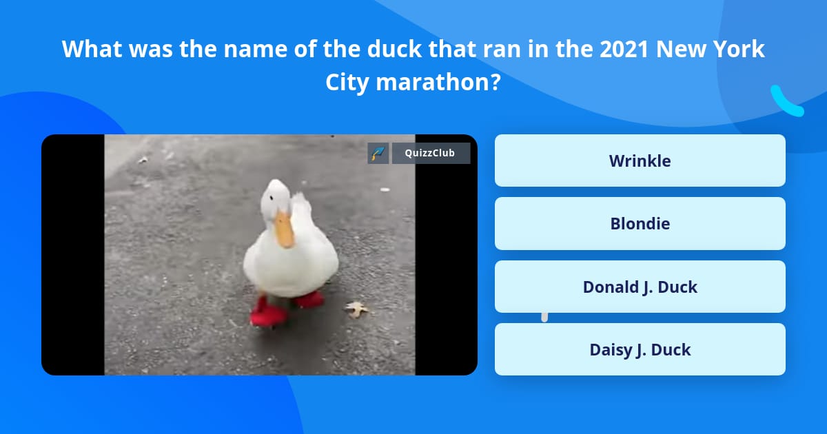 What was the name of the duck that... | Trivia Questions | QuizzClub