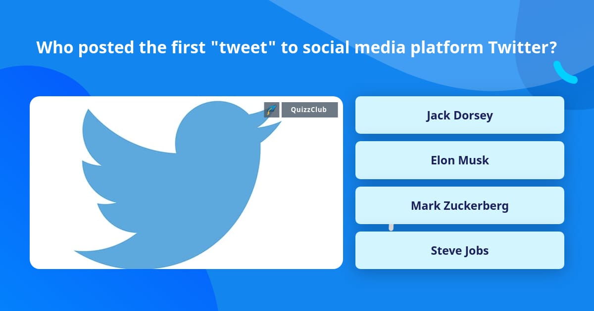 Who posted the first "tweet" to... | Trivia Questions | QuizzClub