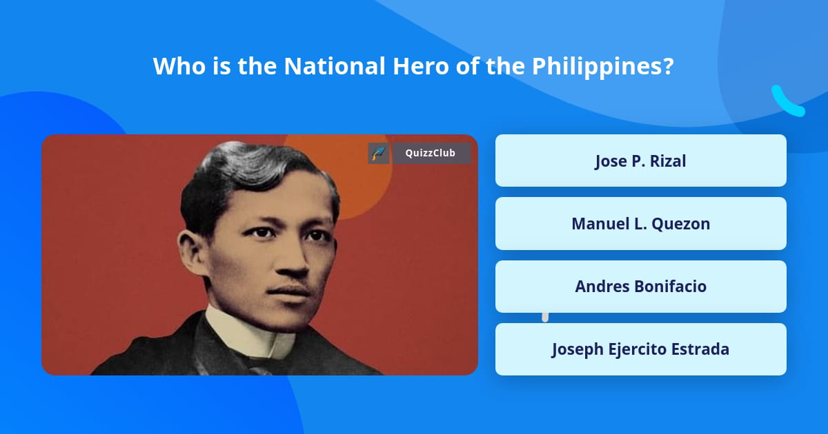 Who is the National Hero of the... | Trivia Questions | QuizzClub