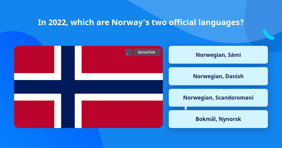 In 2022, which are Norway's two... | Trivia Questions | QuizzClub