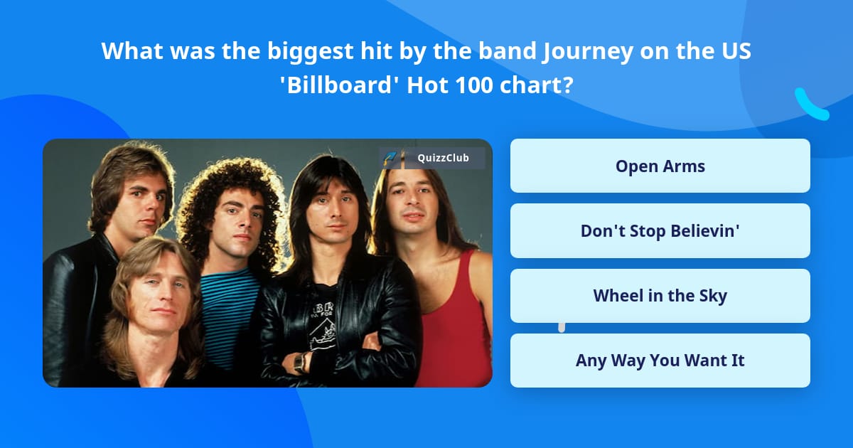 What was the biggest hit by the band... | Trivia Answers | QuizzClub