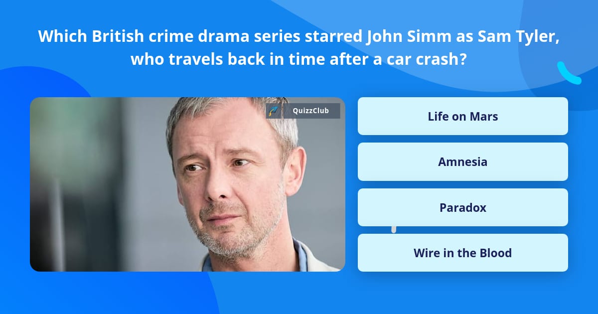 Which British crime drama series... | Trivia Questions | QuizzClub