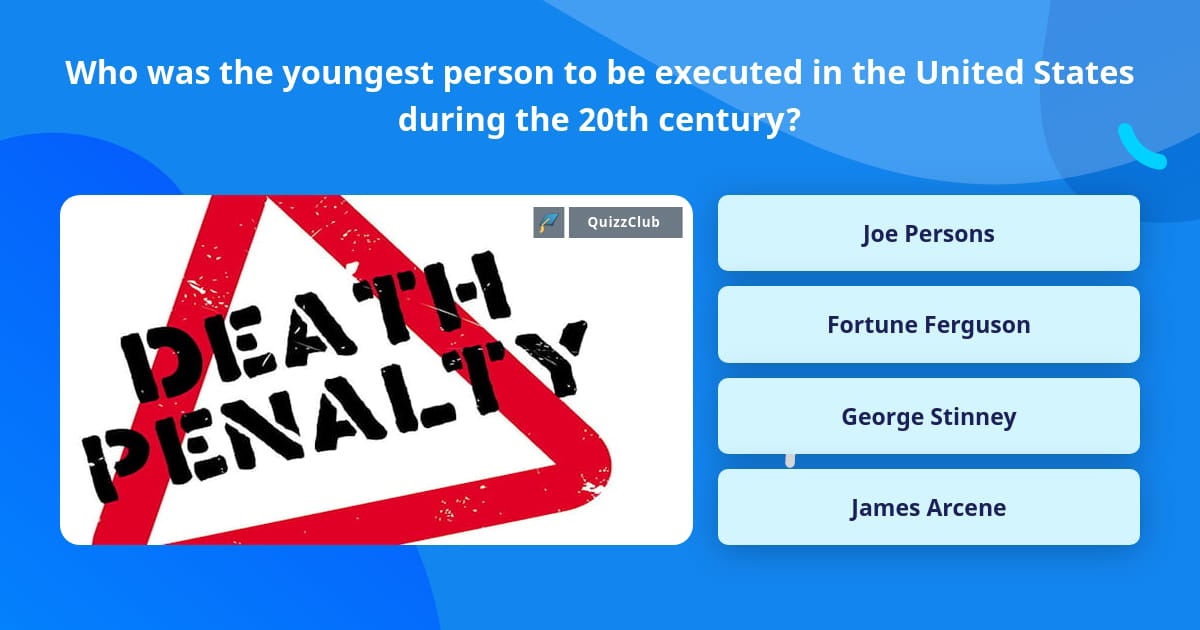 Who was the youngest person to be... | Trivia Questions | QuizzClub