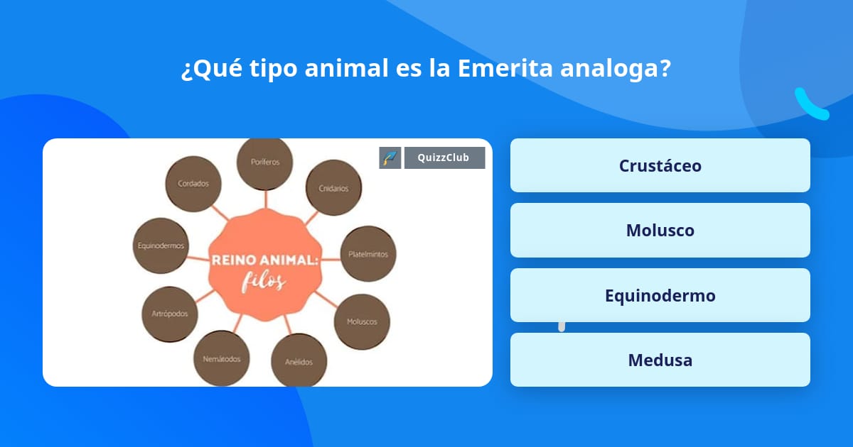 ¿Qué tipo animal es la Emerita analoga? | La respuesta de Trivia