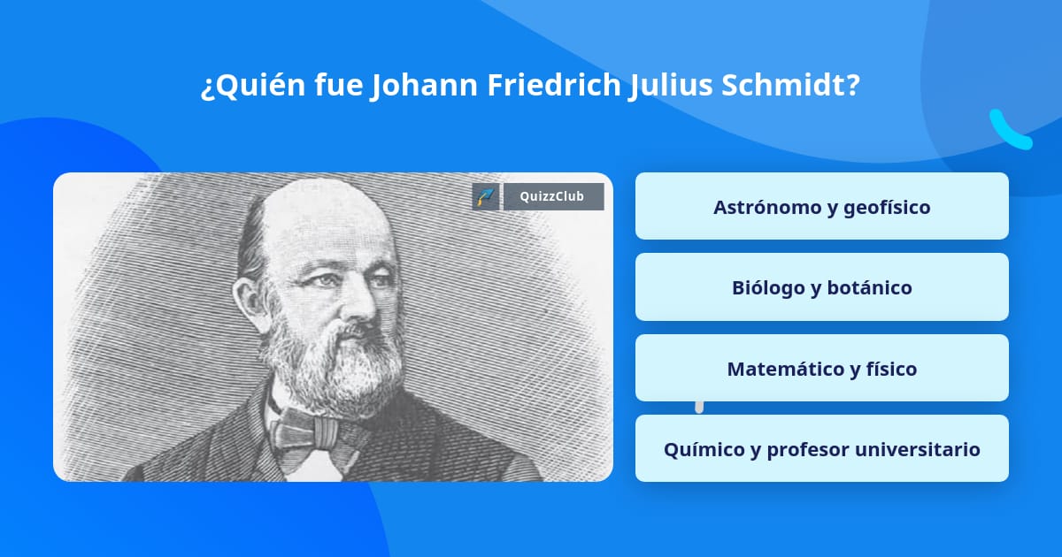 ¿Quién fue Johann Friedrich Julius... | Las Preguntas Trivia