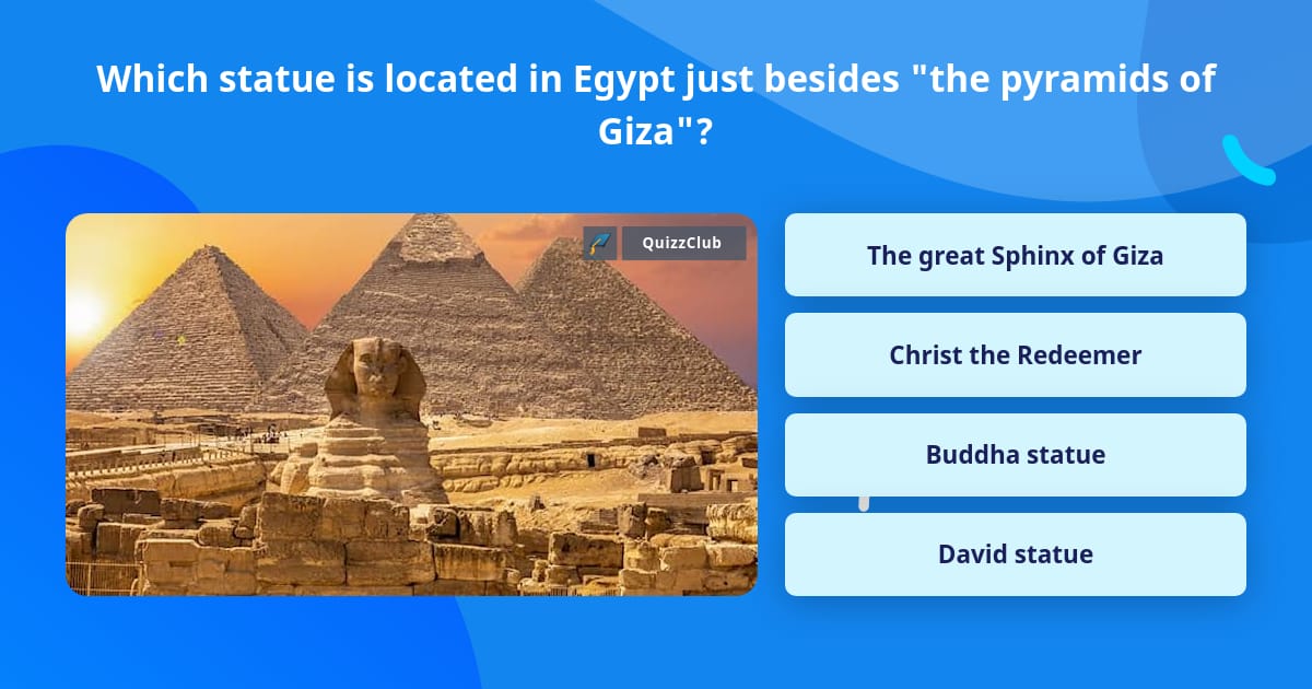 Which statue is located in Egypt... | Trivia Questions | QuizzClub