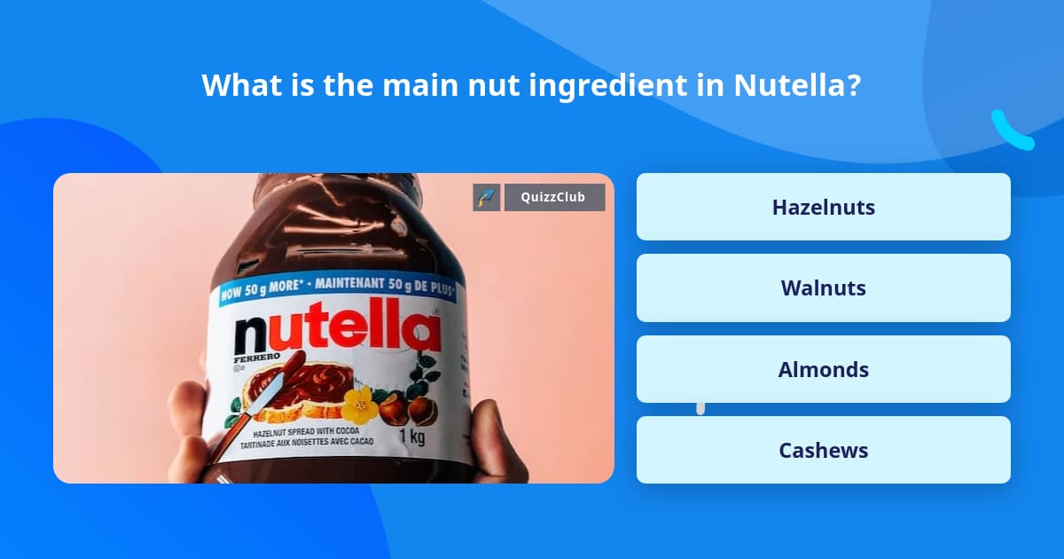 What is the main nut ingredient in... | Trivia Questions | QuizzClub
