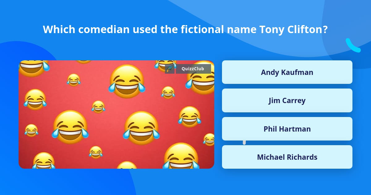Which comedian used the fictional... | Trivia Answers | QuizzClub