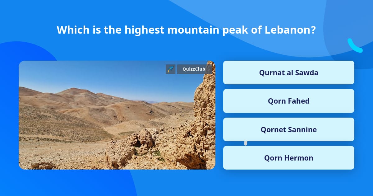 Which is the highest mountain peak... | Trivia Questions | QuizzClub