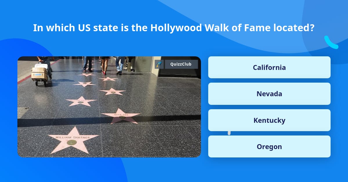 In which US state is the Hollywood... | Trivia Answers | QuizzClub