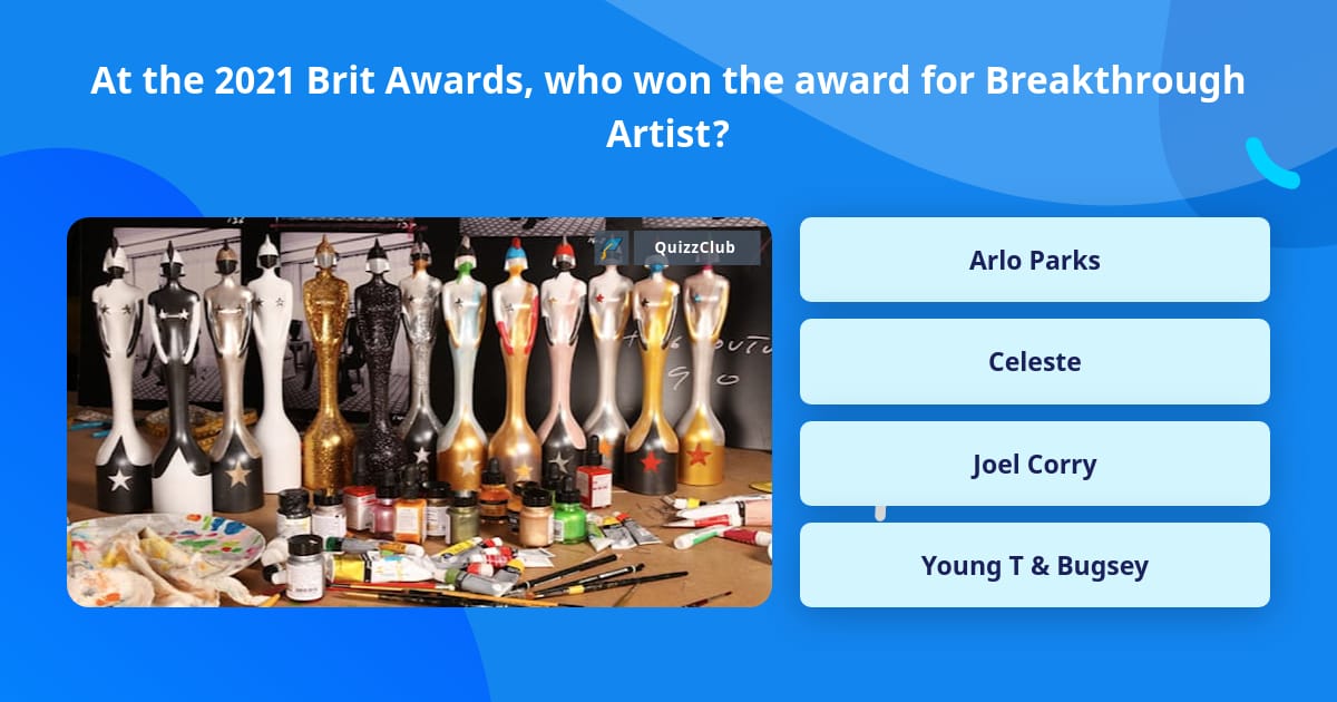 At the 2021 Brit Awards, who won the... | Trivia Questions | QuizzClub