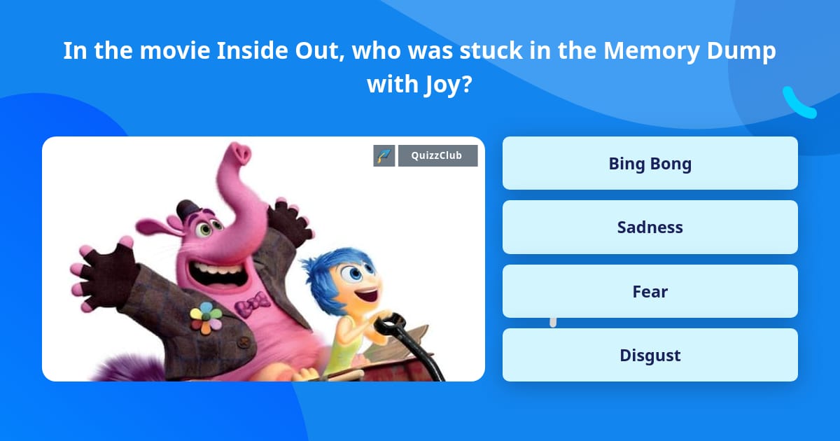 In the movie Inside Out, who was... | Trivia Answers | QuizzClub