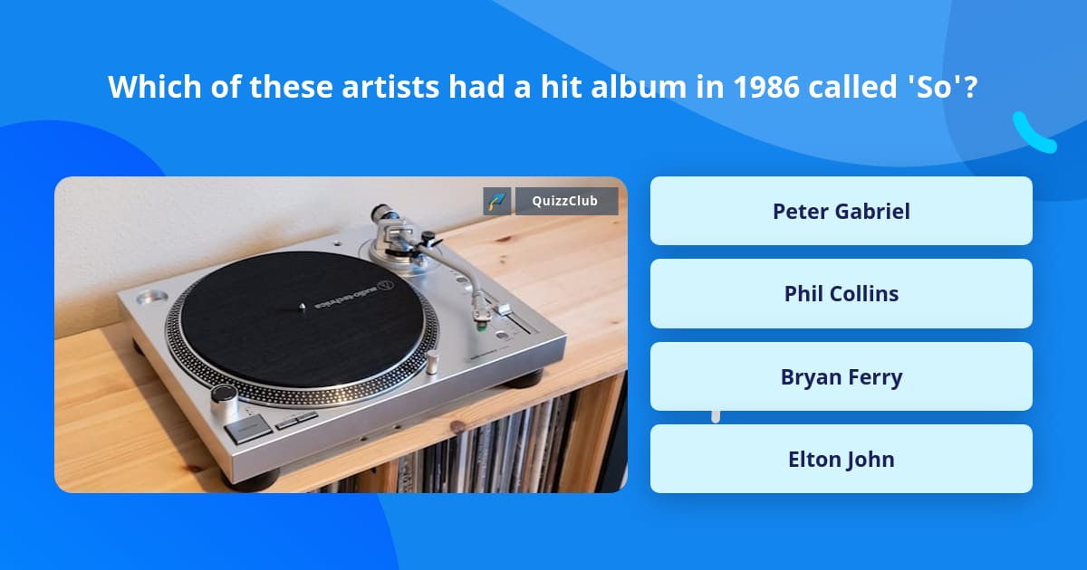 Which of these artists had a hit... | Trivia Questions | QuizzClub