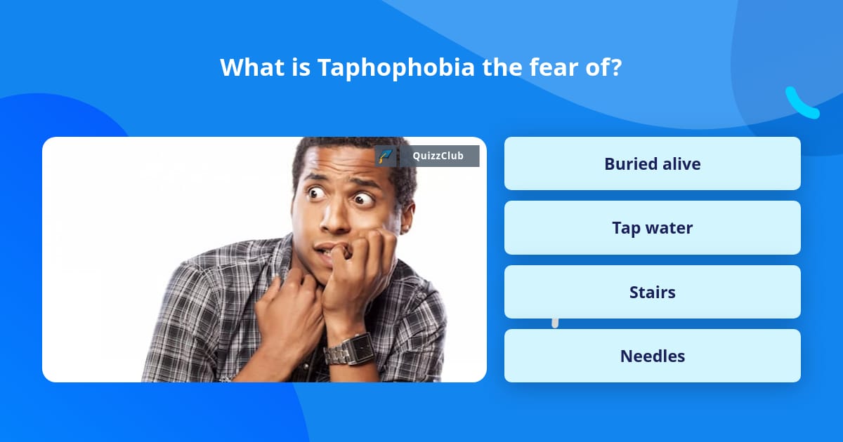 What is Taphophobia the fear of? | Trivia Questions | QuizzClub