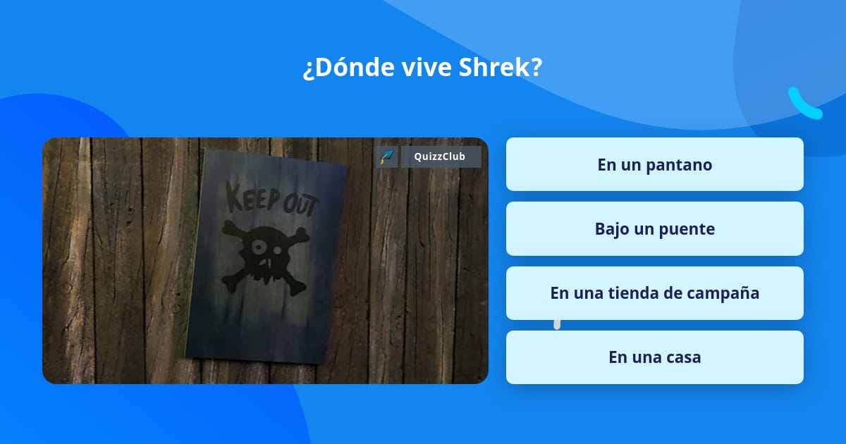 ¿Dónde vive Shrek? | Las Preguntas Trivia | QuizzClub