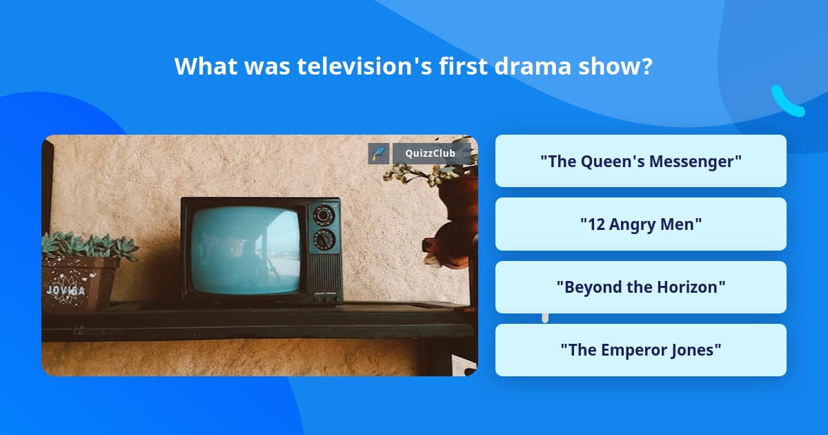 What was television's first drama show? | Trivia Answers | QuizzClub