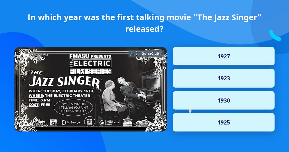 In which year was the first talking... | Trivia Answers | QuizzClub