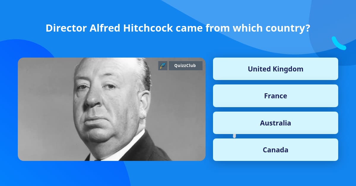 Director Alfred Hitchcock came from... | Trivia Questions | QuizzClub