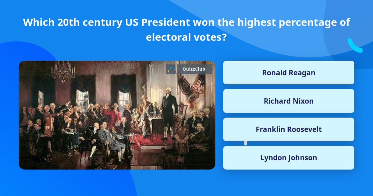 Which 20th century US President won... | Trivia Questions | QuizzClub