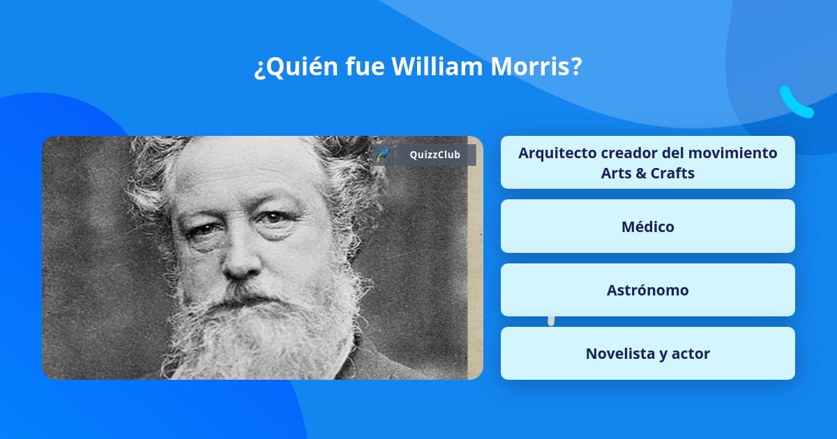 ¿Quién fue William Morris? | Las Preguntas Trivia | QuizzClub