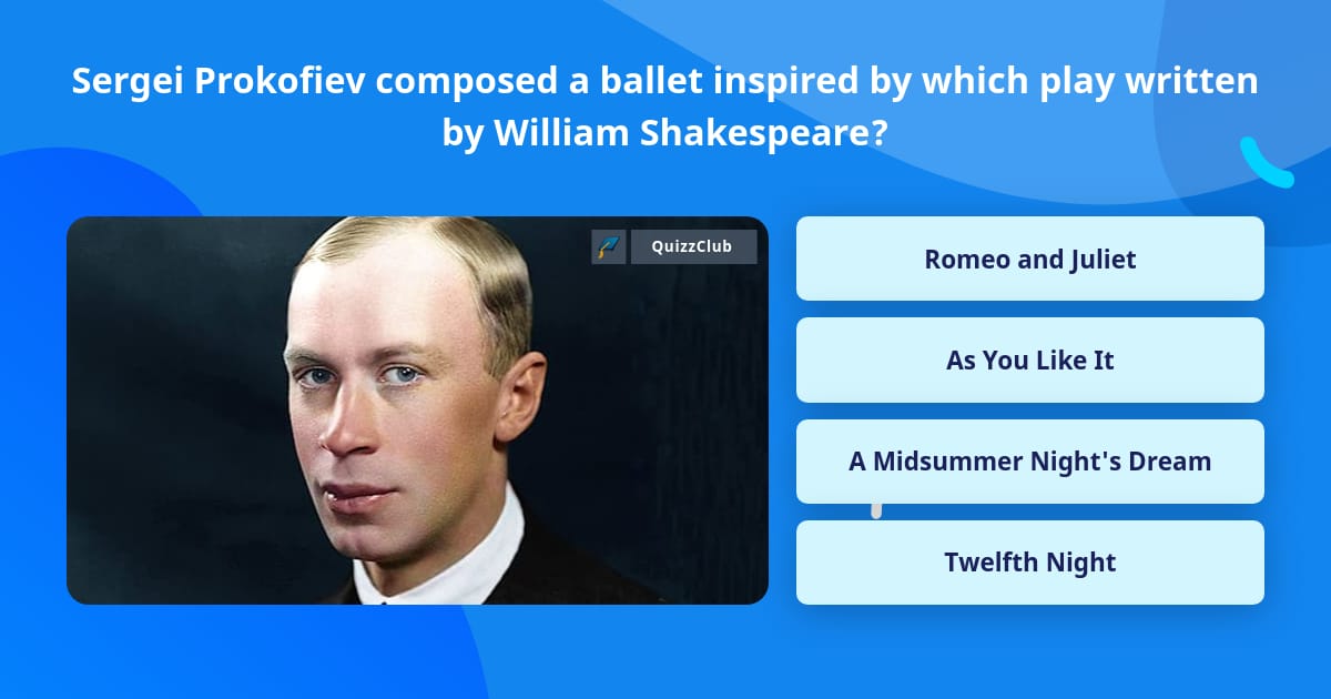 Sergei Prokofiev composed a ballet... | Trivia Answers | QuizzClub