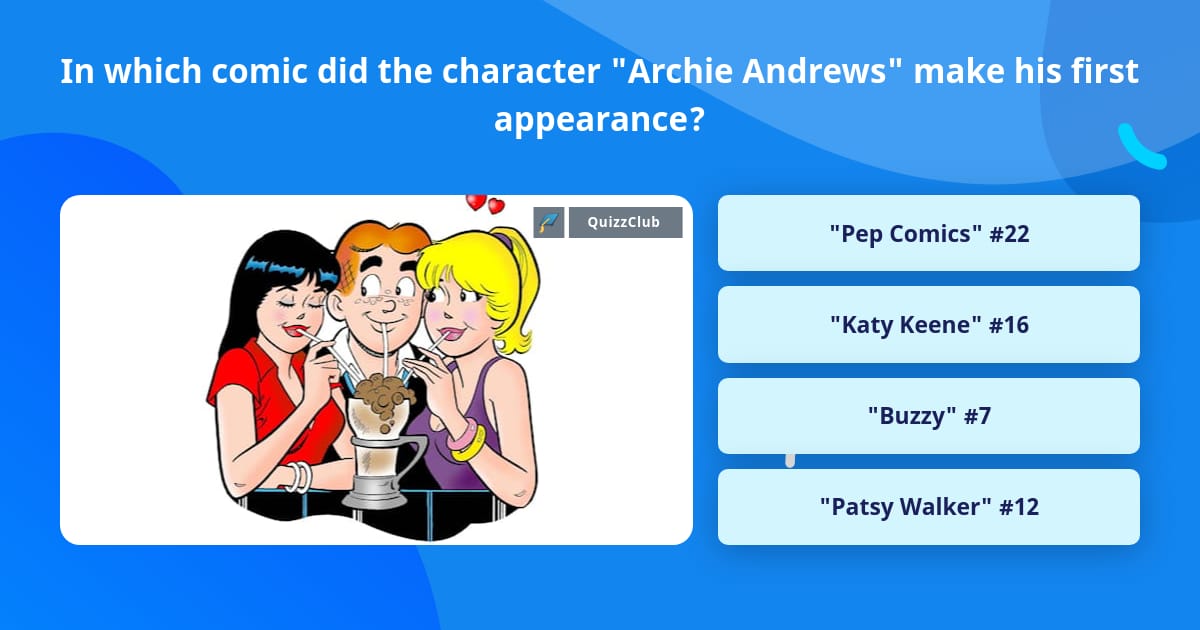 In which comic did the character... | Trivia Questions | QuizzClub