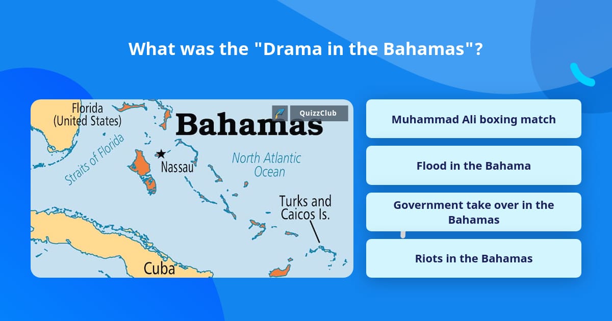 What was the "Drama in the Bahamas"? | Trivia Questions | QuizzClub