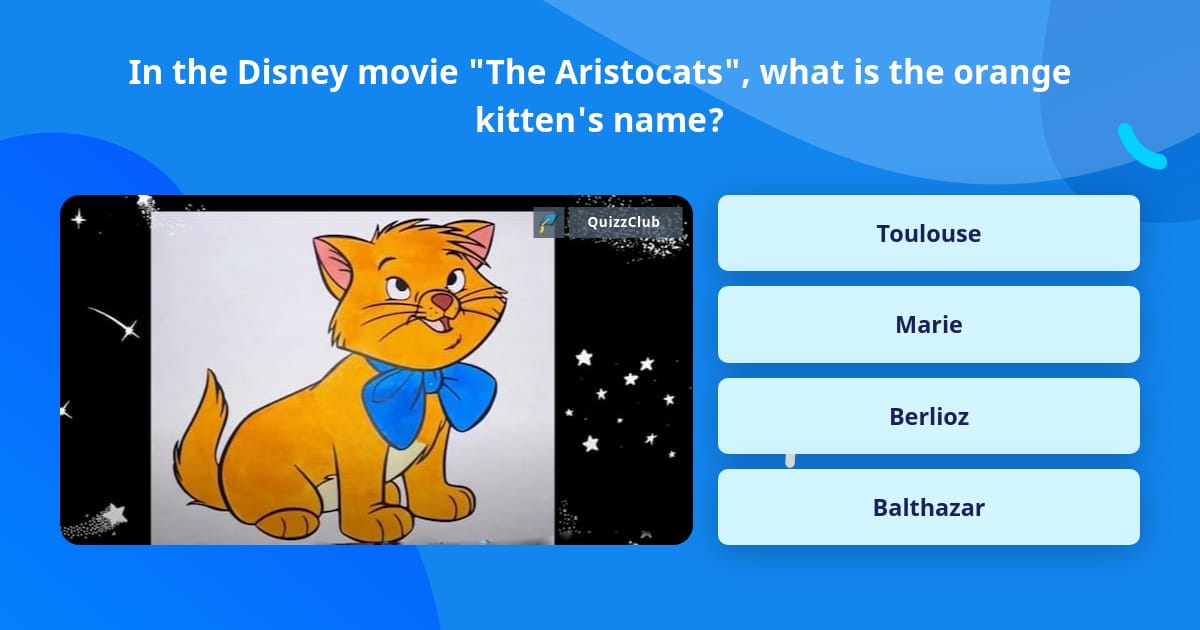 In the Disney movie "The... | Trivia Questions | QuizzClub