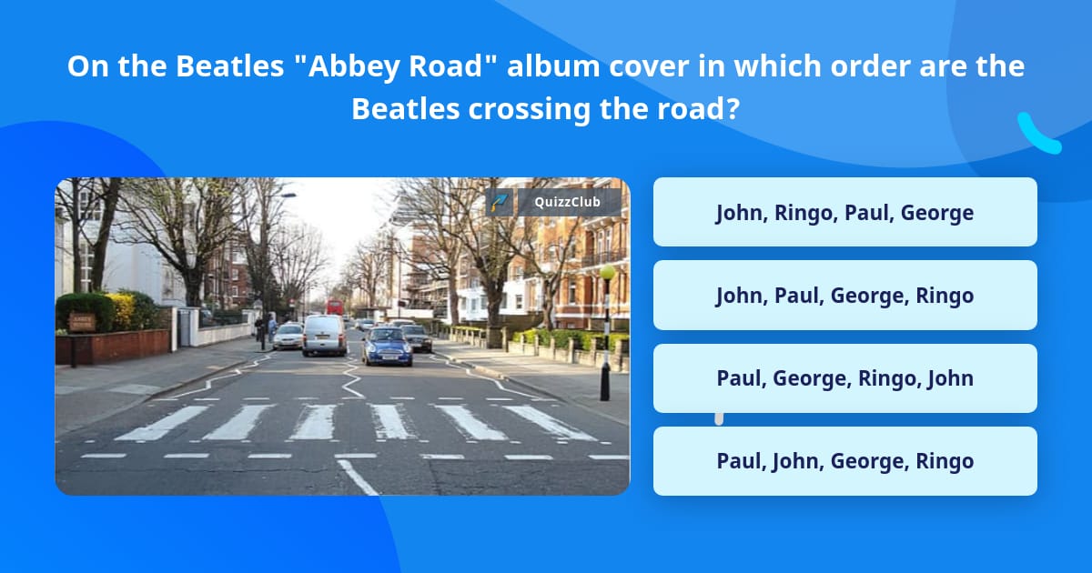On the Beatles "Abbey Road" album... | Trivia Answers | QuizzClub
