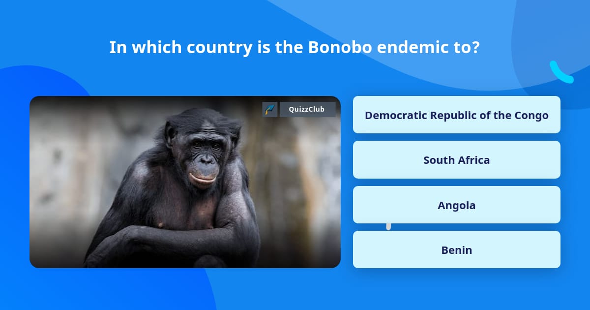 In which country is the Bonobo... | Trivia Questions | QuizzClub