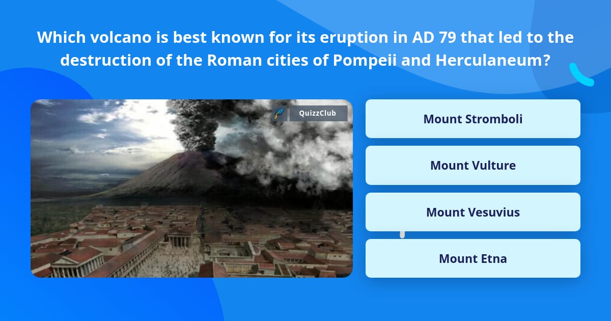 Which volcano is best known for its... | Trivia Questions | QuizzClub