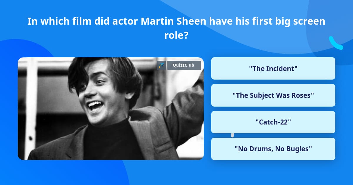 In which film did actor Martin Sheen... | Trivia Questions | QuizzClub