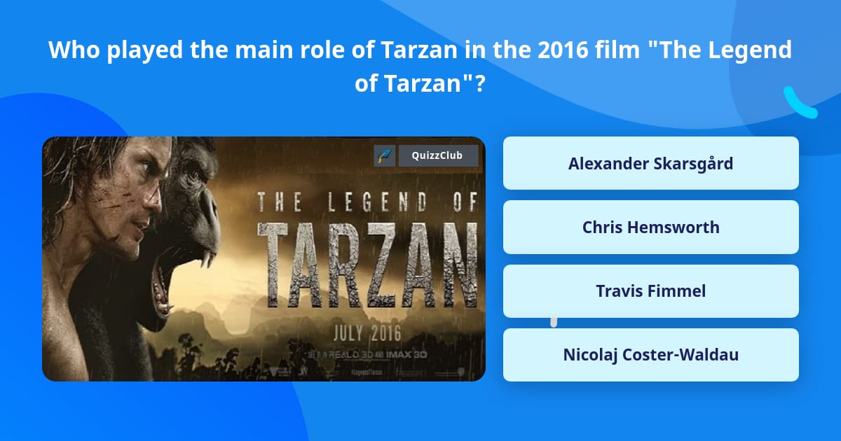 Who played the main role of Tarzan... | Trivia Questions | QuizzClub