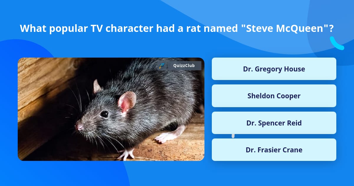 What popular TV character had a rat... | Trivia Questions | QuizzClub