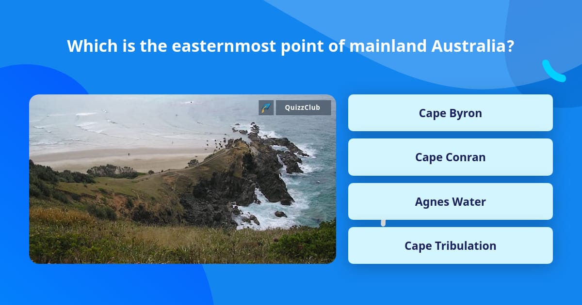 Which is the easternmost point of... | Trivia Answers | QuizzClub